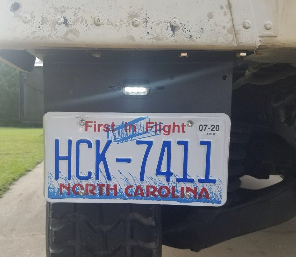 Prewired Rear License Plate Bracket Frame Light PJ No Drill Install ...