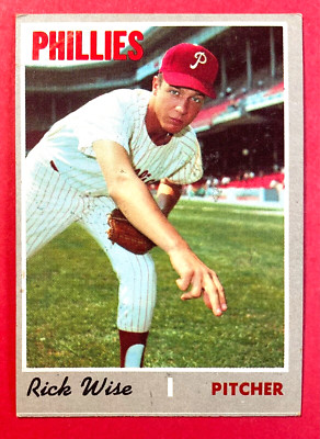 1970 Topps Rick Wise #605 Baseball Card Philadelphia Phillies (2x All ...