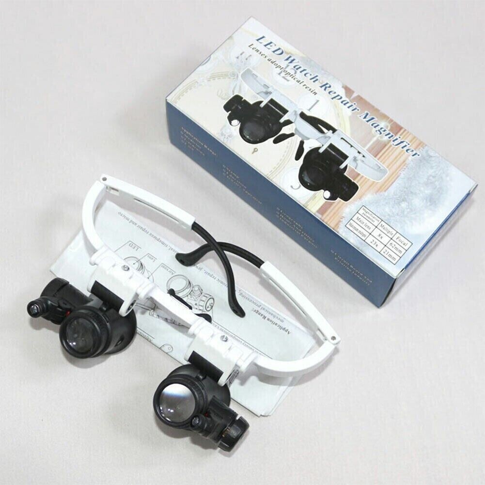 Multifunction 2 LED Head-Mounted Illuminating Microscope, 8x 15x 23x ...