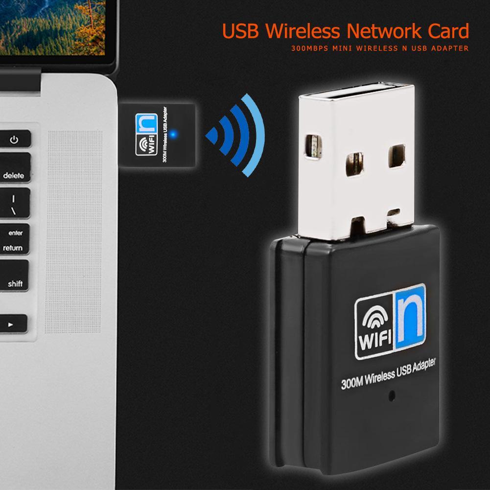 USB 2.0 WiFi Adapter 300Mbps 2.4GHz 802.11 n/g/b USB Wireless Network ...