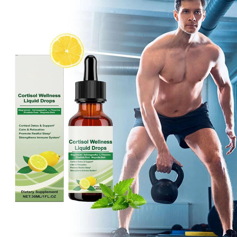 Cortisol Supplement Liquid Drops, 17-In-1 Cortisol Detox W. Magnesium ...