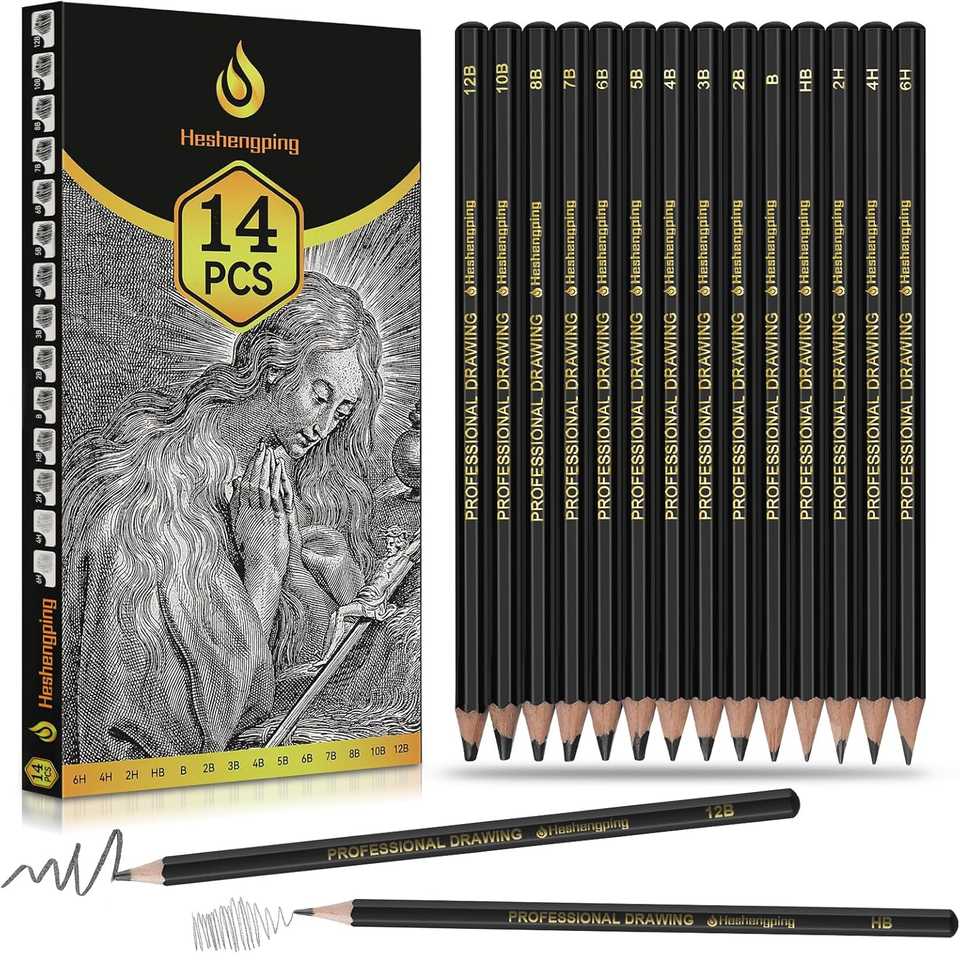 Sketch Pencils Set for Drawing, 14 Pack Graphite, for Art, Pencil Kit ...