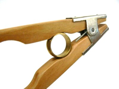 Ring Holder Tool Hand Clamp Wooden Grinding Handle Jewelry Making Hand ...