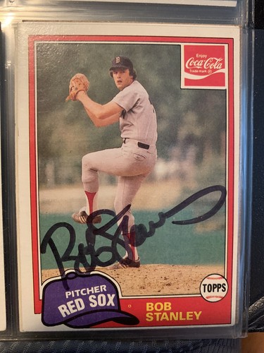 3 Bob Stanley baseball cards. 1 card autographed | eBay