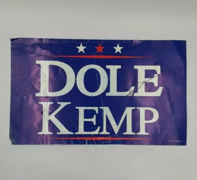 Bob Dole Jack Kemp 1996 Original Campaign Poster Signed by Bob Dole | eBay
