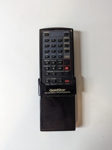 Genuine Goldstar On Screen Programming TV / VCR Remote Control Gold ...