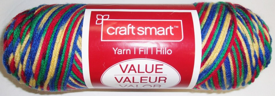 Craftsmart Value Multi Yarn, Acrylic 5 oz/ (Multiple Color Choice) 1 ...