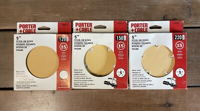 Porter Cable 5" LOT Stick-On, See Description & Pics For Whats Listed ...