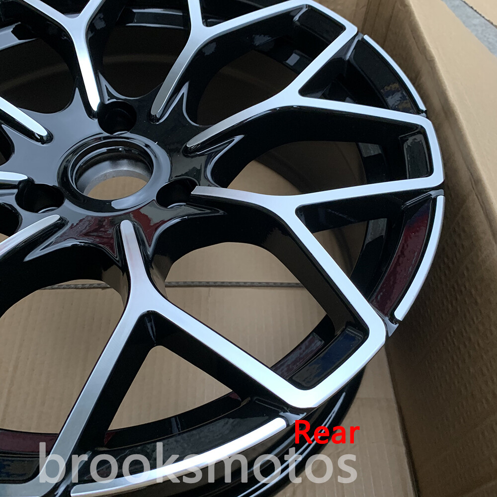 16X6 17X7 STAGGERED B STYLE BLACK WHEELS RIMS FITS FOR SMART FORTWO ...