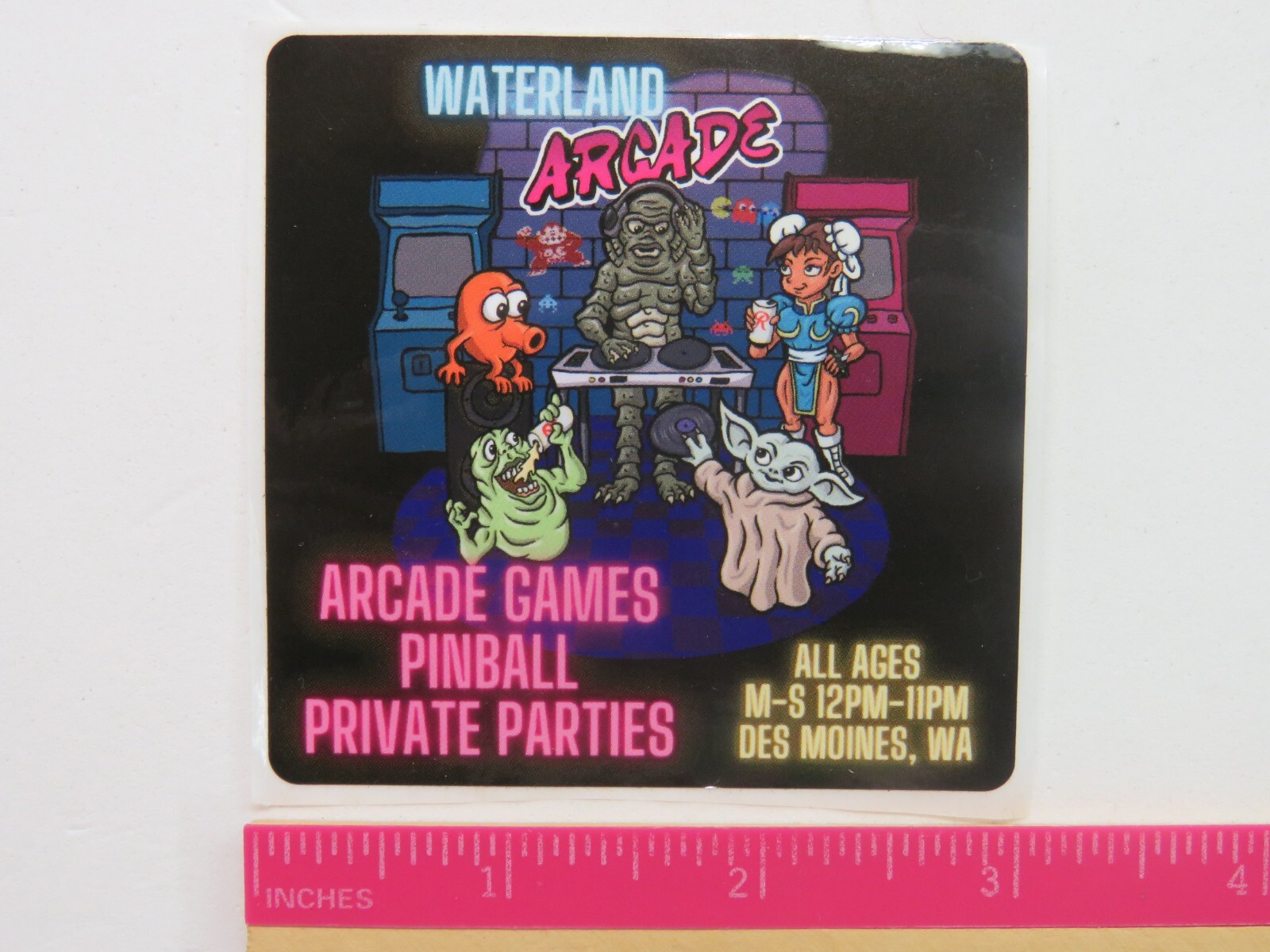 BEER STICKER: WATERLAND ARCADE Games, Pinball, Parties ~ Des Moines ...