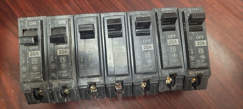 Lot of 7 ~ GE THQB THQB1120 1 POLE 20 AMP 120V —- Bolt On | eBay