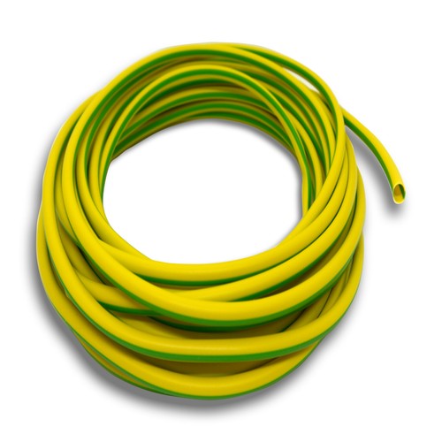 PVC Earth Sleeving Green & Yellow 2mm 3mm 4mm 5mm 6mm Tubing Electric ...