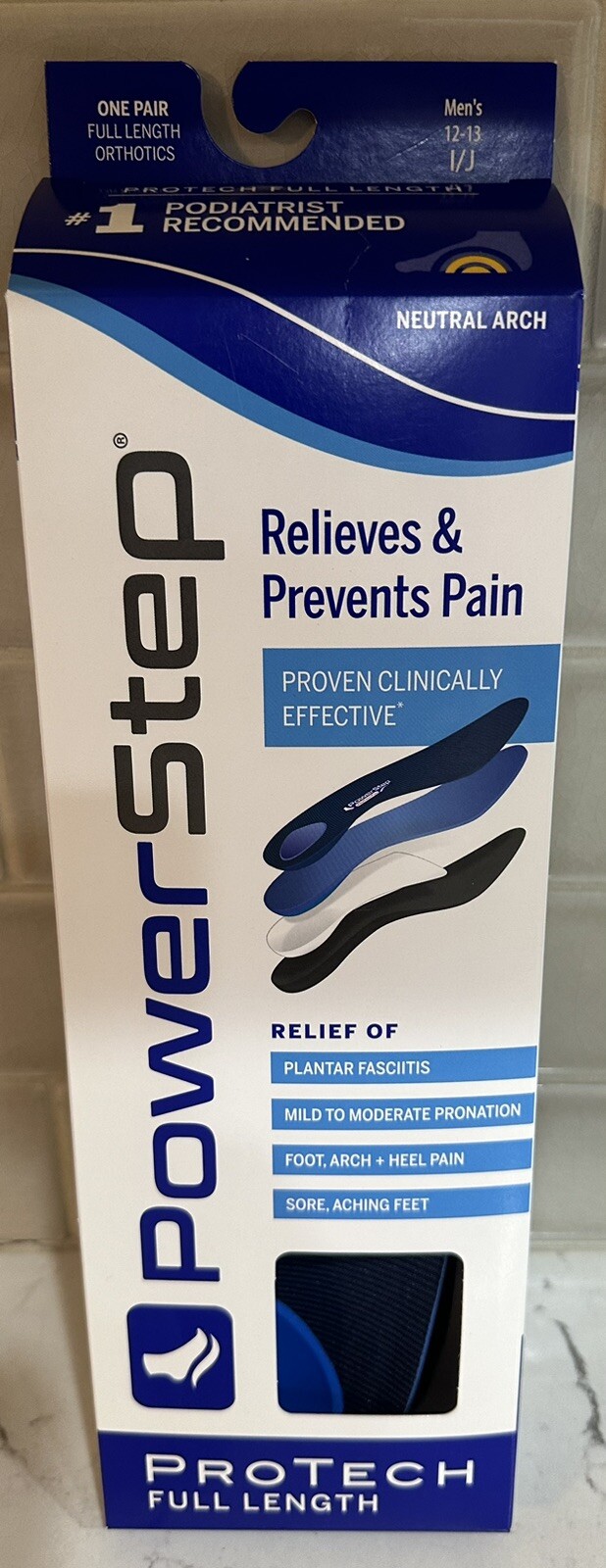 powerstep protech full length Neutral Arch M12-13 | eBay