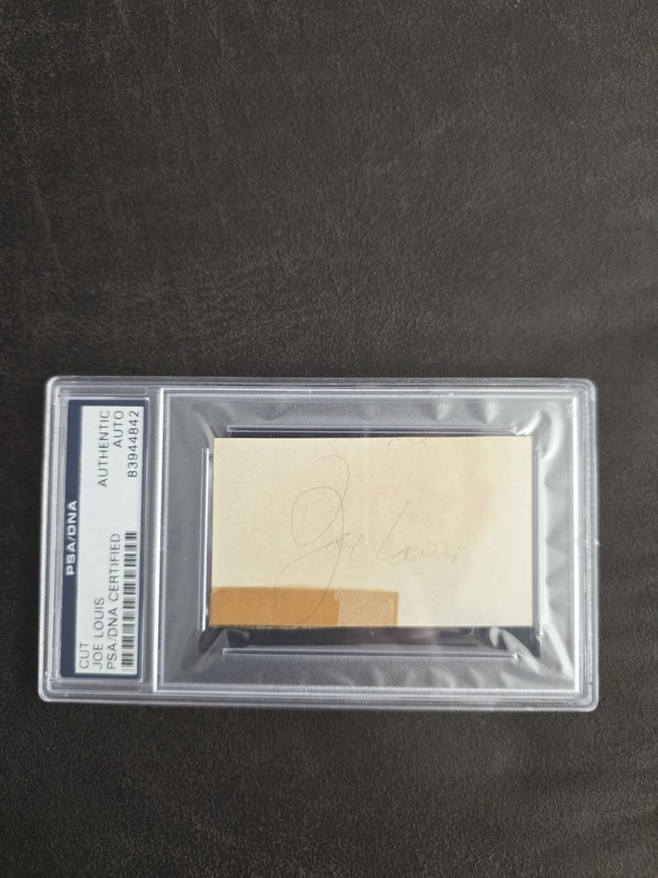 Joe Louis Authentic Signed 2x3 Pencil Cut Signature Autographed PSA/DNA ...