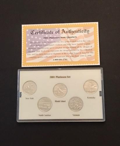 2001- PLATINUM EDITION 50 State Quarters Collection BU Uncirculated Set ...
