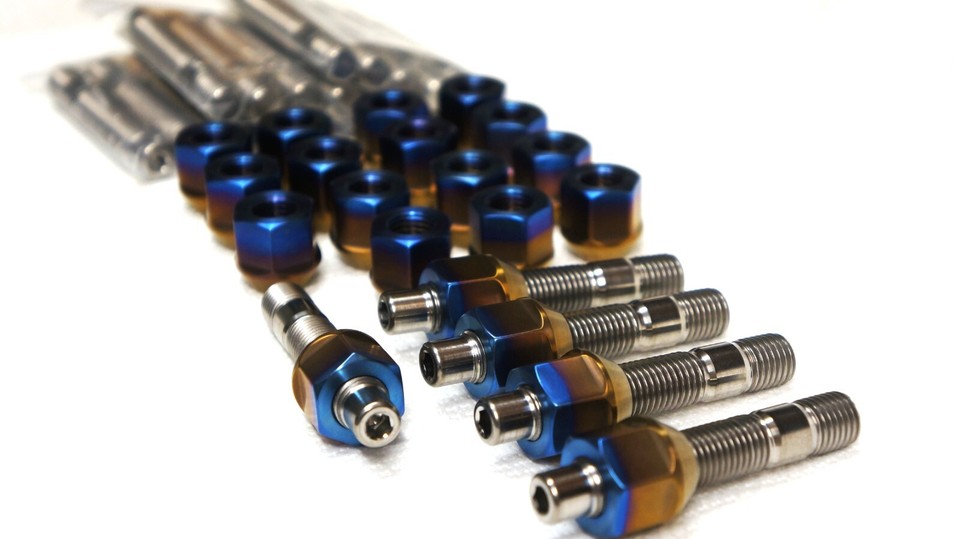 20 pcs set Titanium Wheel Stud Conversion Kit M14x1.25 14x1.5 65mm BMW ...