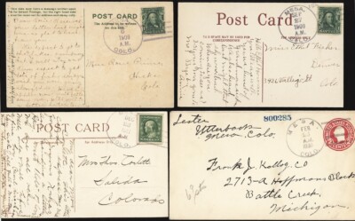 U.S., 1909-30. Colorado Postal History Town cds., Mesa (4) | eBay