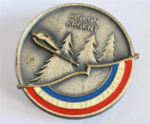 Insigne, broche médaille ski ESF AIGLON Argent, modèle vintage | eBay