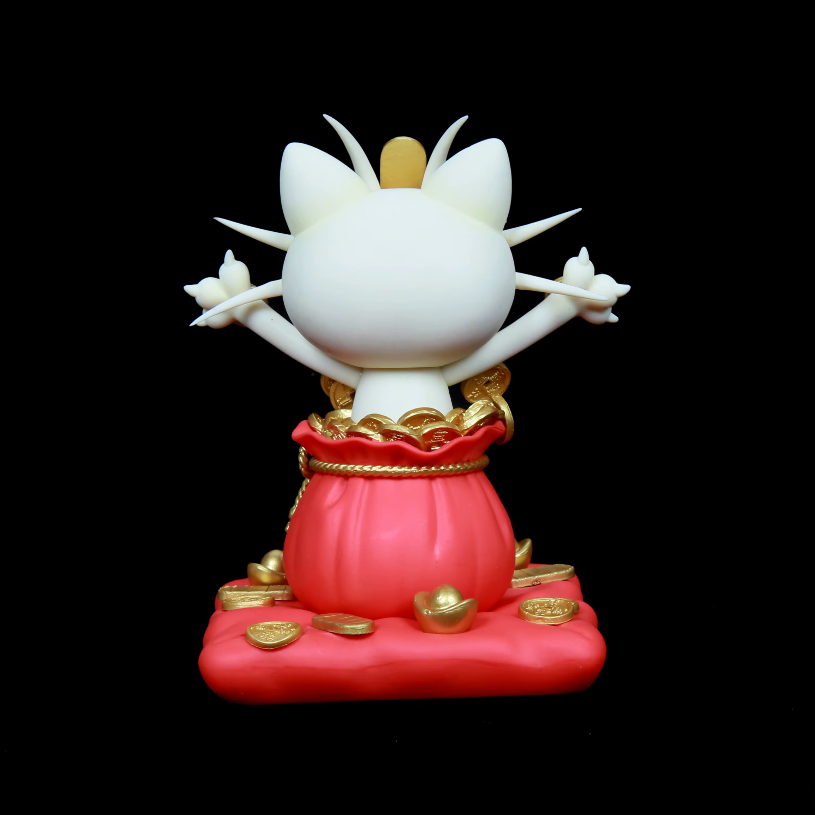 Meowth Wealth Pokemon Figure Statue Anime Gold Red Team Rocket Gift ...