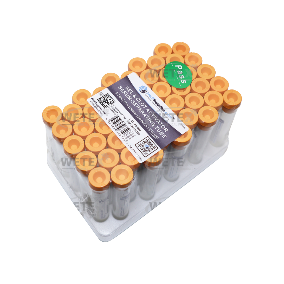 Vacuum Gel Tubes SST, 16 x 100mm, 8.5ml, Yellow Top, Exp 10/28 | eBay