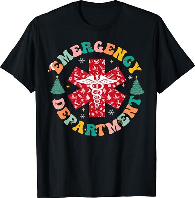 NEW Emergency Department Xmas Tree Nurse Nursing Christmas Gift T-Shirt ...
