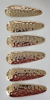 6 Trolling Spoons 3" - Hammered Gold Walleye - Salmon - Trout FREE ...