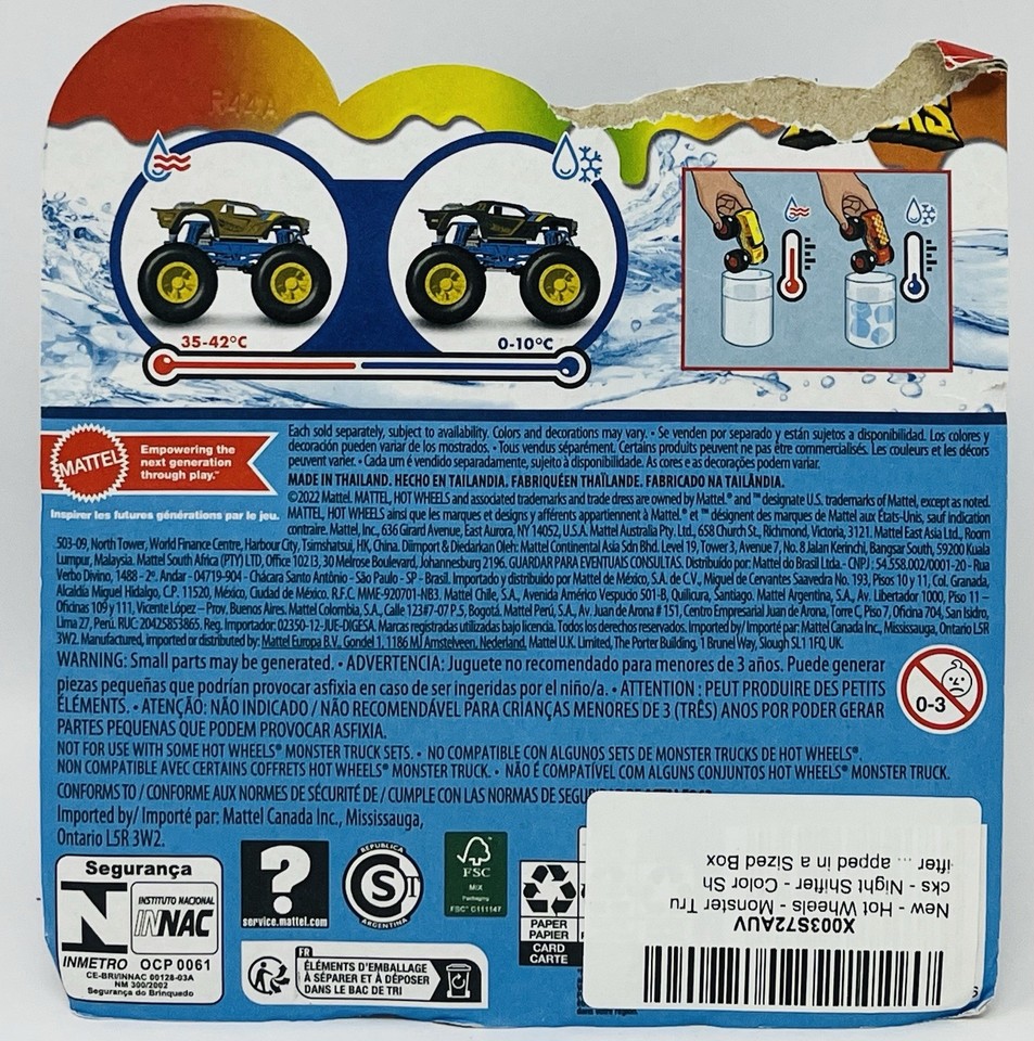 Hot Wheels Monster Trucks Color Shifter Night Shifter 3+Years Damaged ...