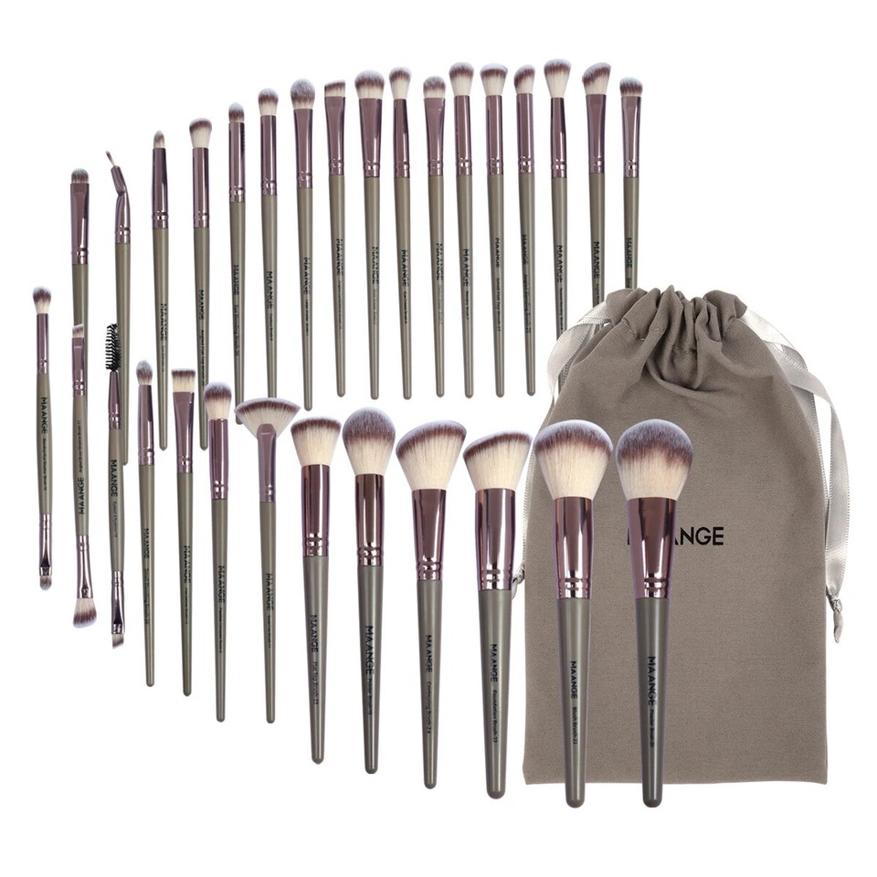 30pcs Makeup Brush Set Foundation Concealers Eye Shadows Powder Blush ...