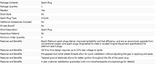 3 Spark Plugs Bosch Platinum For 1985-1991 PONTIAC FIREFLY L3-1.0L | eBay