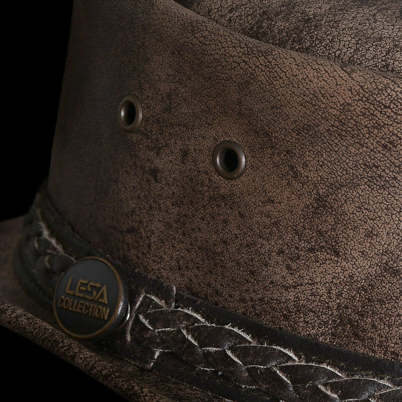 Australian Style Brow Foldable Leather Distressed Crushable Outback ...