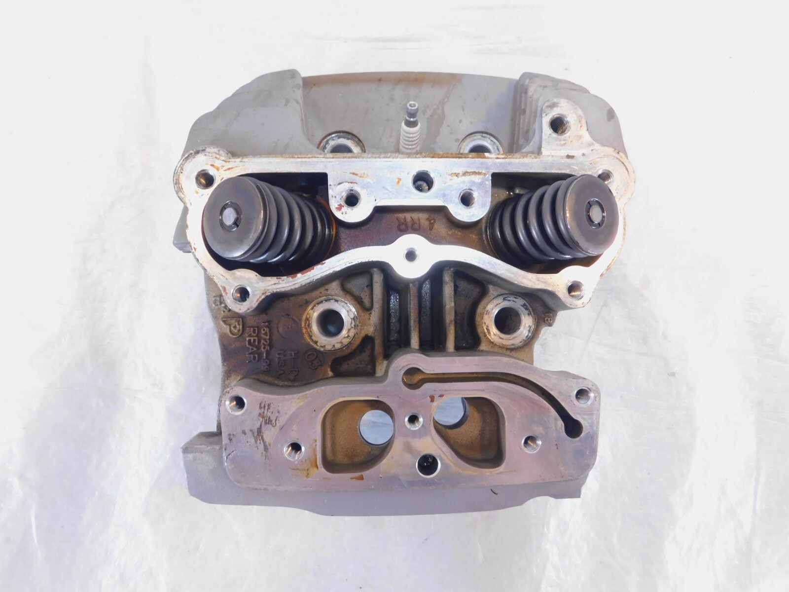 Harley Davidson Touring Softail & Dyna Silver Cylinder Head & Valves w ...