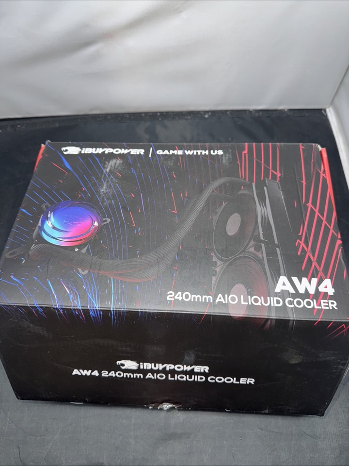 iBUYPOWER-AW4 240mm Radiator CPU Liquid Cooler (2x120mm Core Fans) w ...