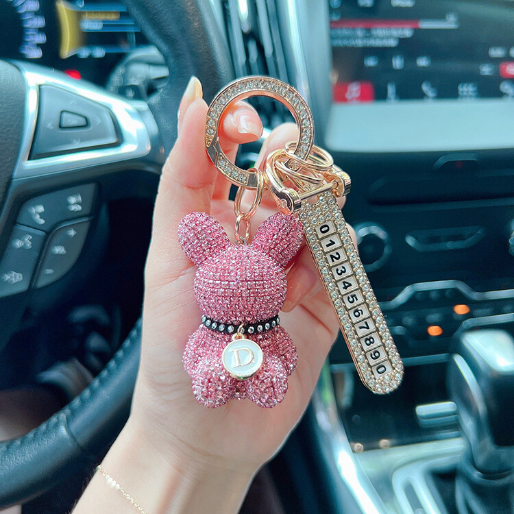 Delicate Rabbit Keychain With Optional Letters Ideal Souvenir For ...