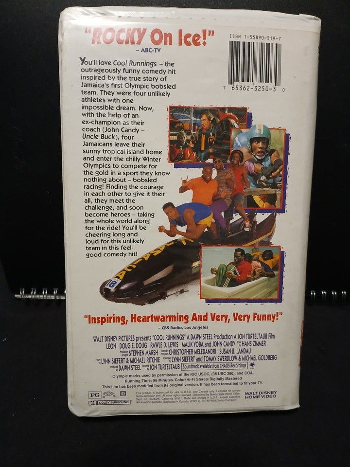 Cool Runnings (VHS ClamShell 1994) Disney John Candy Comedy Vintage 90s ...