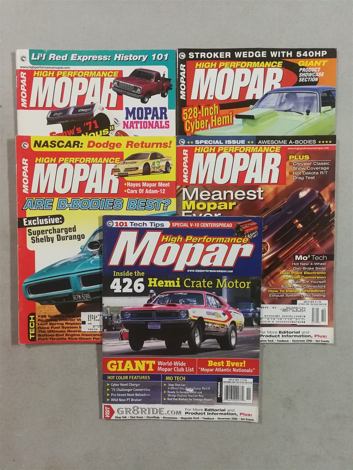 High Performance Mopar Magazine 2000 - Lot of 5 Full Issues | eBay