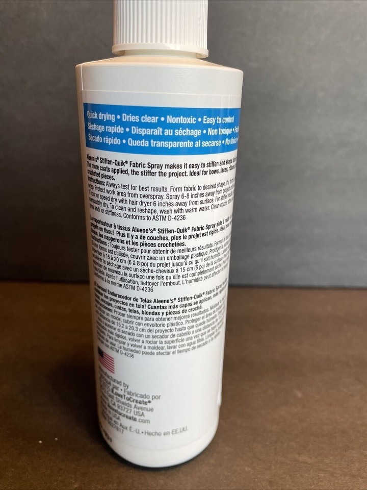 Aleene's Stiffen Quik, Stiffening Spray, Quilting | eBay