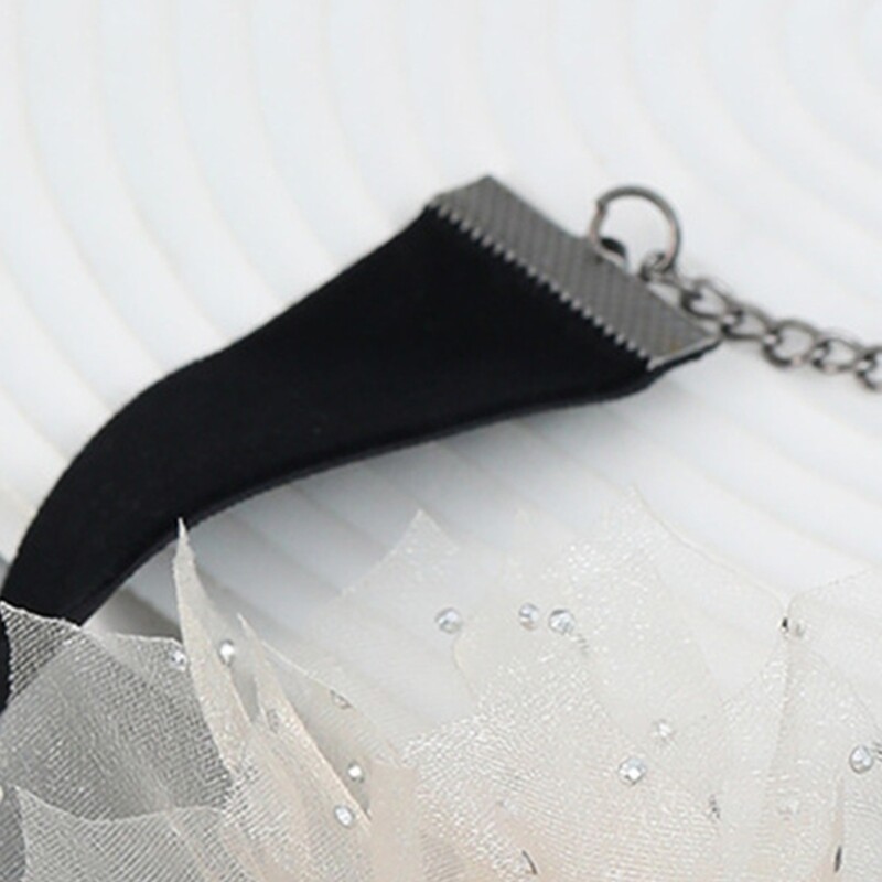 Big Flower Necklace Lace Elegant Clavicle Chain Delicate Neck Chain for ...