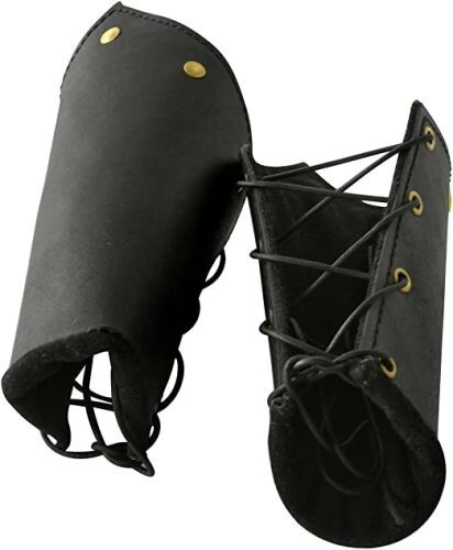Knights Leather Battle Arm Guard Bracers Medieval Armor Costume | eBay