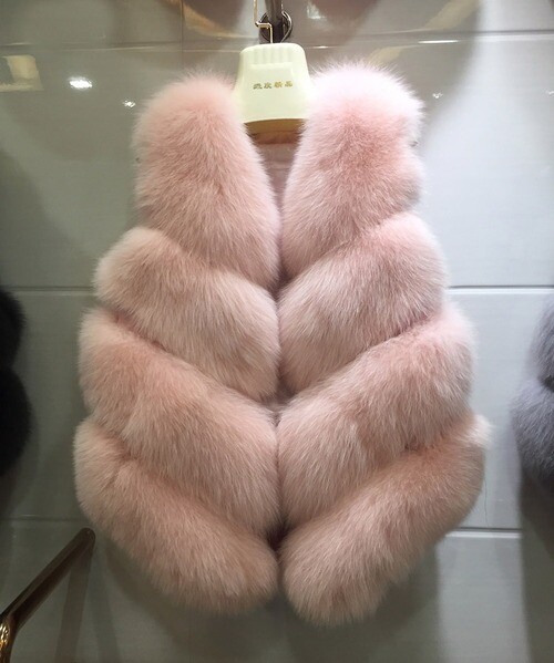 Women Fur Vest Real Natural Fur Vest Coat Real Jacket Real Fox Fur ...