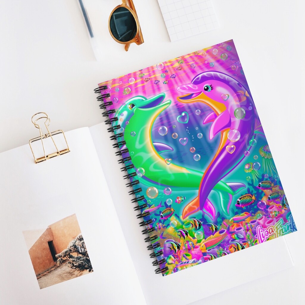 90s Notebook With Dolphins