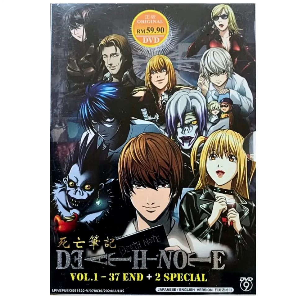 Death Note DVD Vol.1-37 End + 2 Specials Complete Anime Series English ...