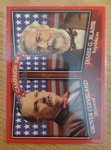2008 TOPPS HISTORICAL CAMPAIGN MATCHUPS GROVER CLEVELAND VS JAMES G ...