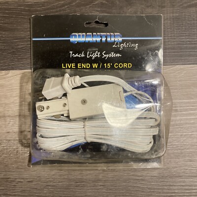 QUANTUS Lighting Live End w/ 15' Cord Track Light System WHITE Power ...