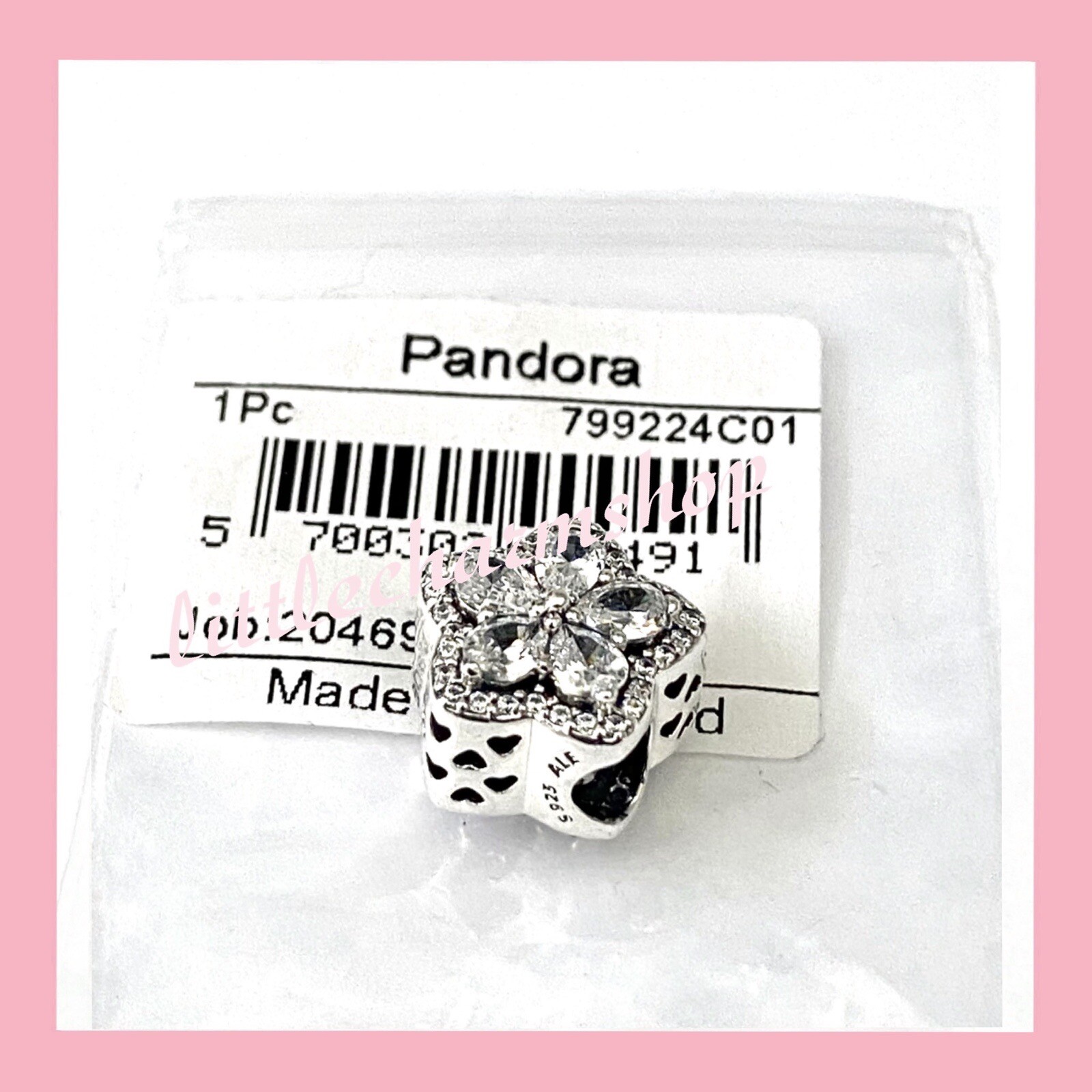 NEW Authentic Genuine PANDORA Silver Sparkling Snowflake Pave Charm ...