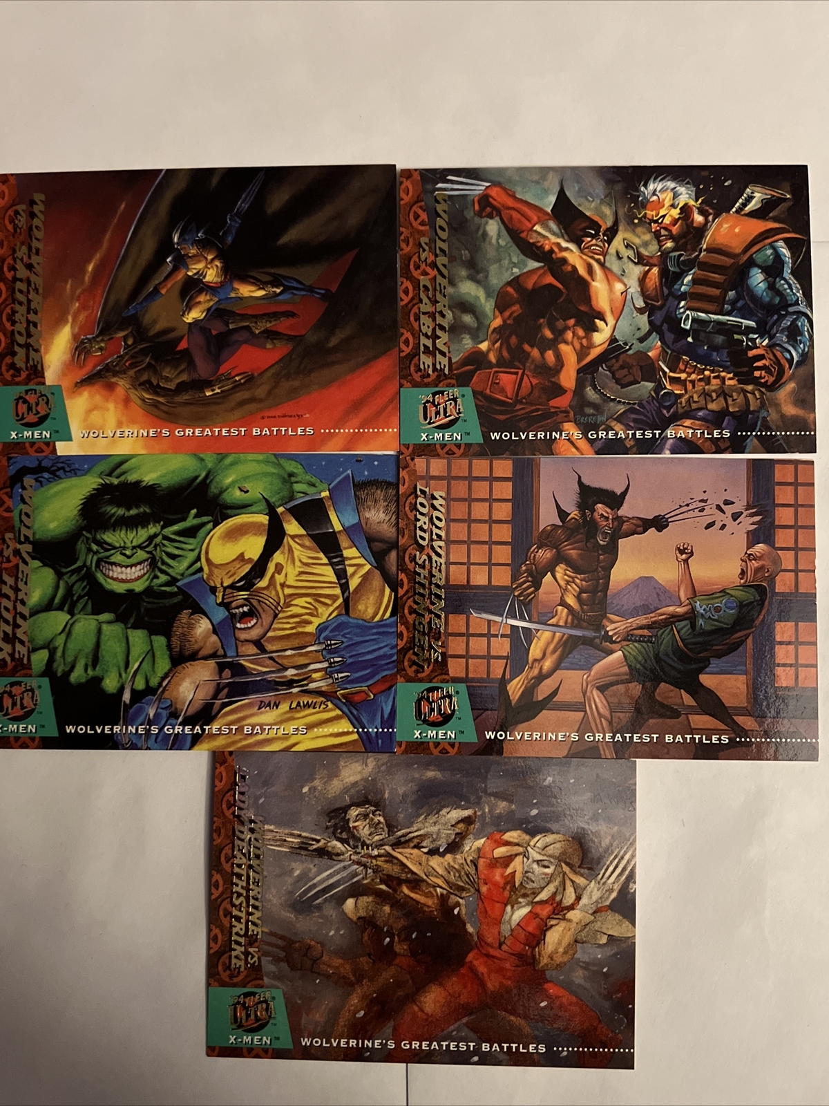 (5X) 1994 Fleer Ultra Marvel Wolverine’s Greatest Battles NM | eBay