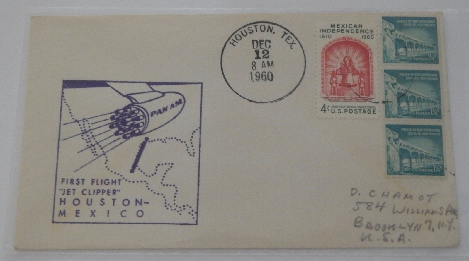 Houston Texas to Mexico City December 12 1960 first flight airmail | eBay
