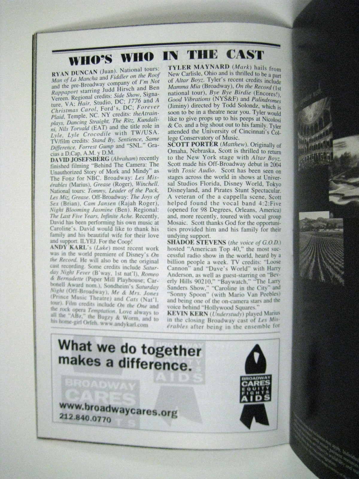 Altar Boys Playbill 2005 Dodgers Stages Ryan Duncan Danny Calvert ...