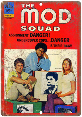 The Mod Squad Dell Comic Vintage Movie 12" x 9" Reproduction Metal Sign ...