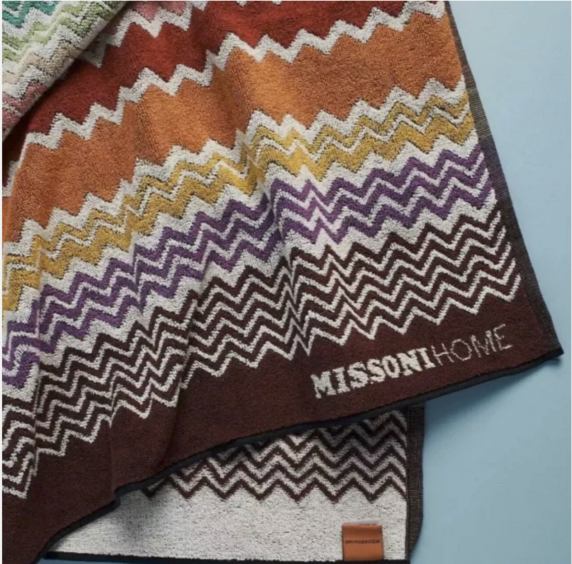 $220 NEW MISSONI HOME Rufus Terry Beach Towel XL Zigzag 63"x35.5 ...