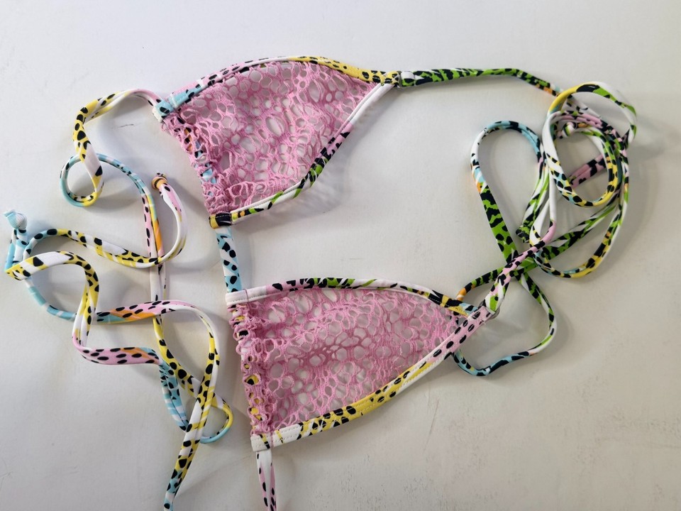 Wicked Weasel Microminimus Pink Mesh Tri Top Sheer Med | eBay UK